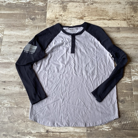 Nine Line | Shirts | Nine Line Long Sleeve Henley Shirt Black And Gray ...